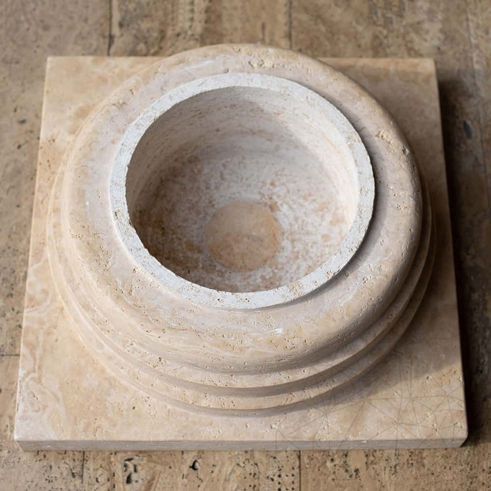 Romano Classic Travertine Modular Column Base 60 x 60 x 20 cm ...