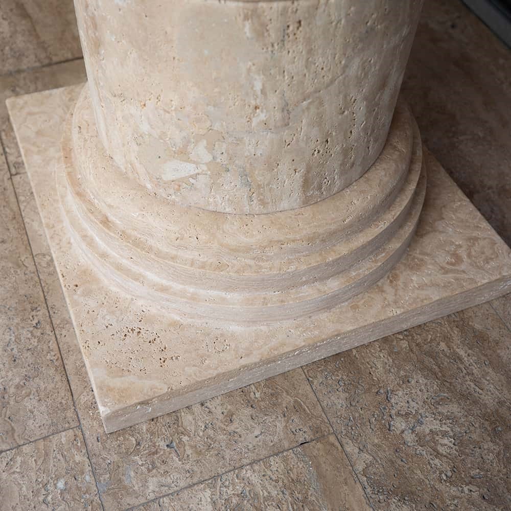 Romano Classic Travertine Modular Column Base 60 x 60 x 20 cm ...