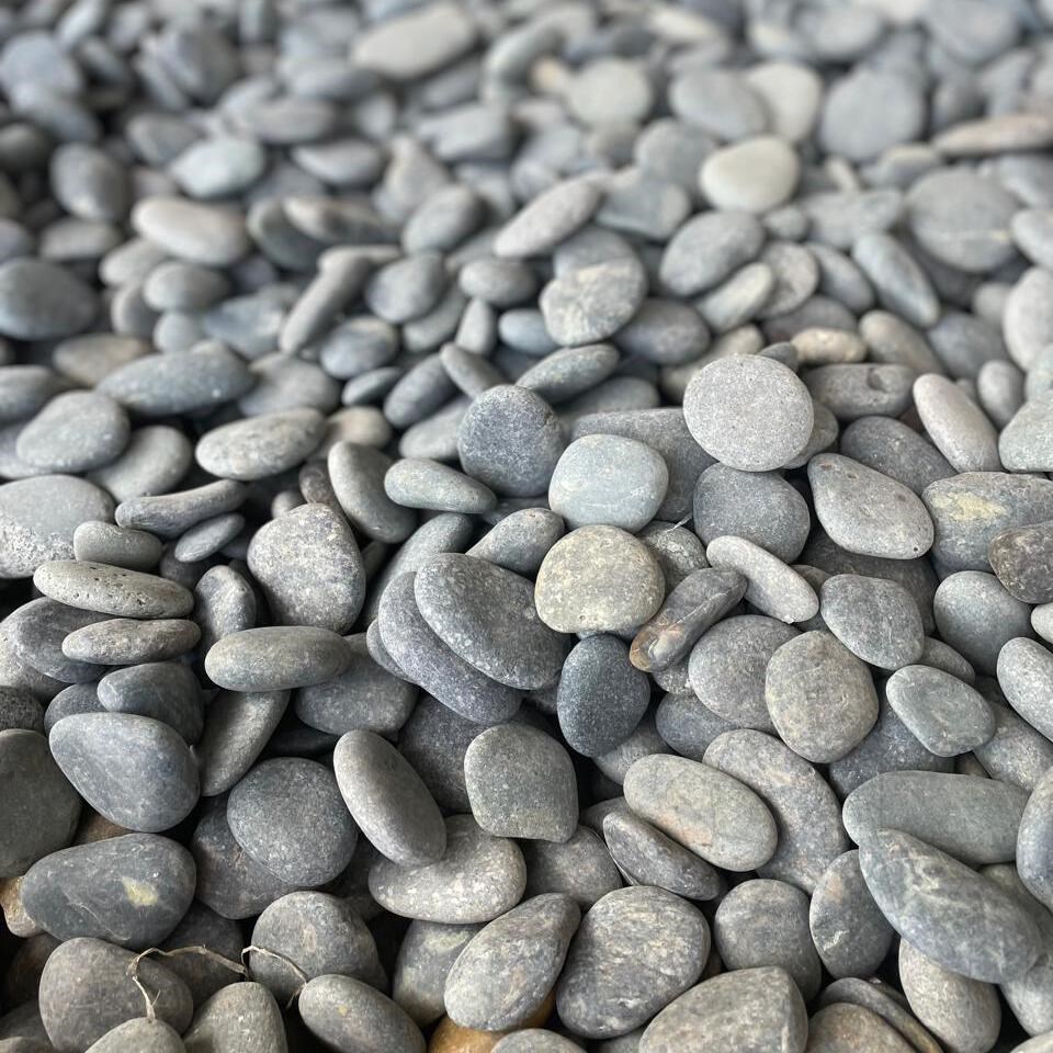 Flat Black Pebbles Bag, 20kg - Piatraonline UK