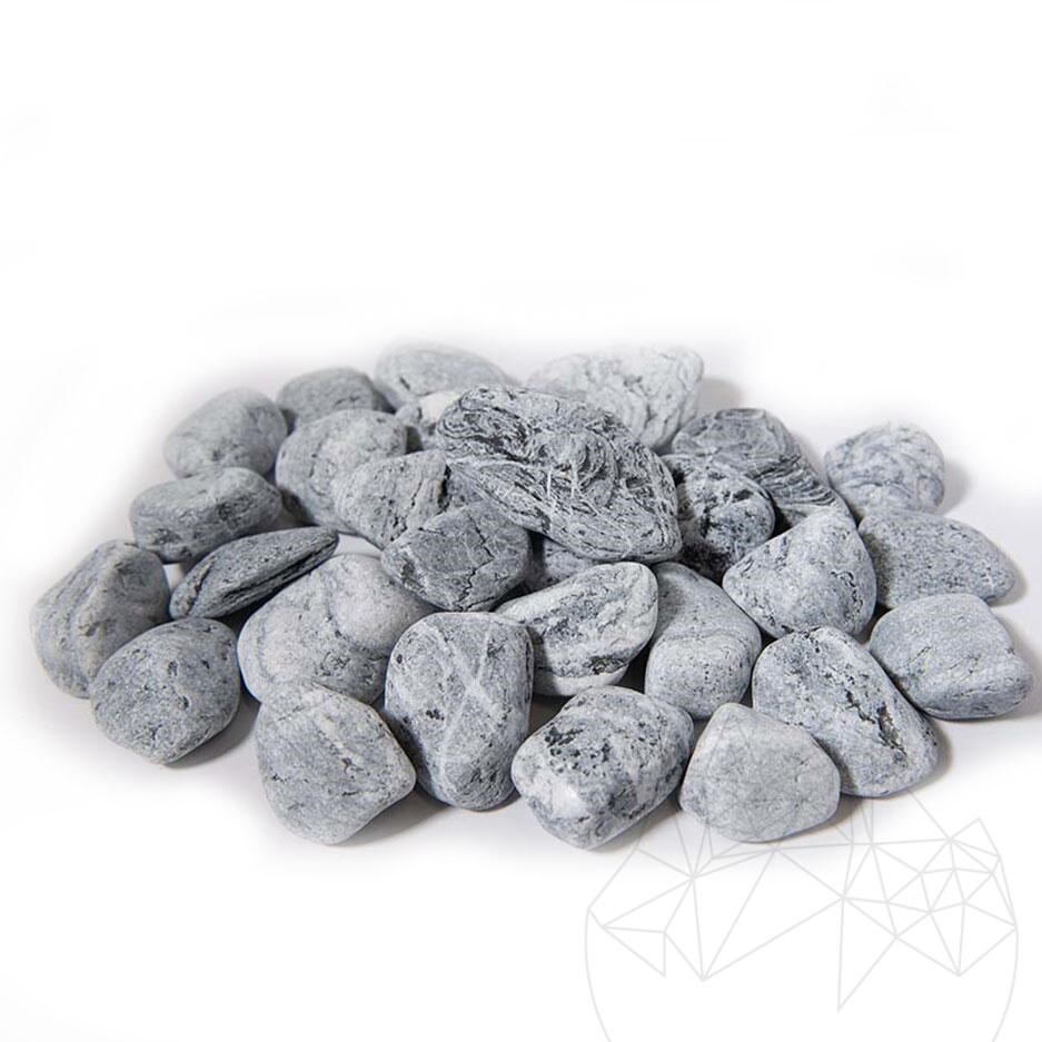 Silver Pebbles, 3-6 cm Bag 20 Kg - Piatraonline UK