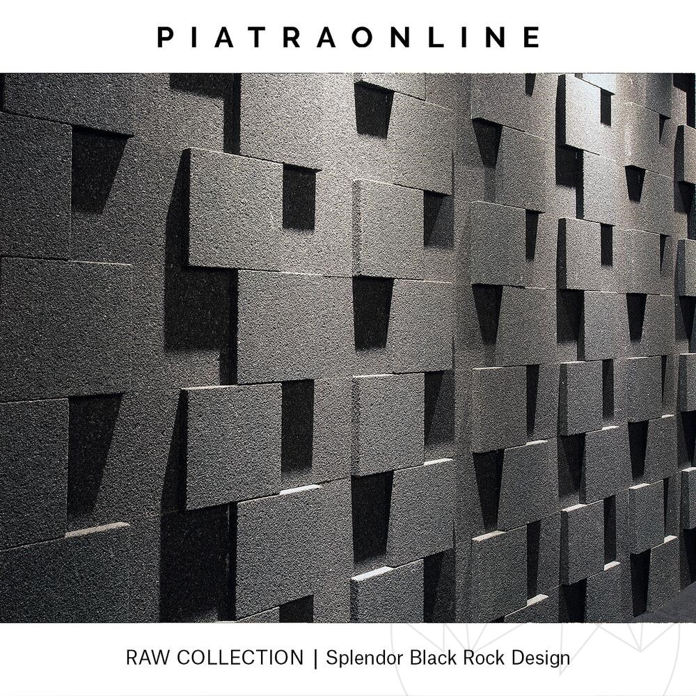 Splendor Black Rock Design Slab| Exclusive Collection | Top Material ...