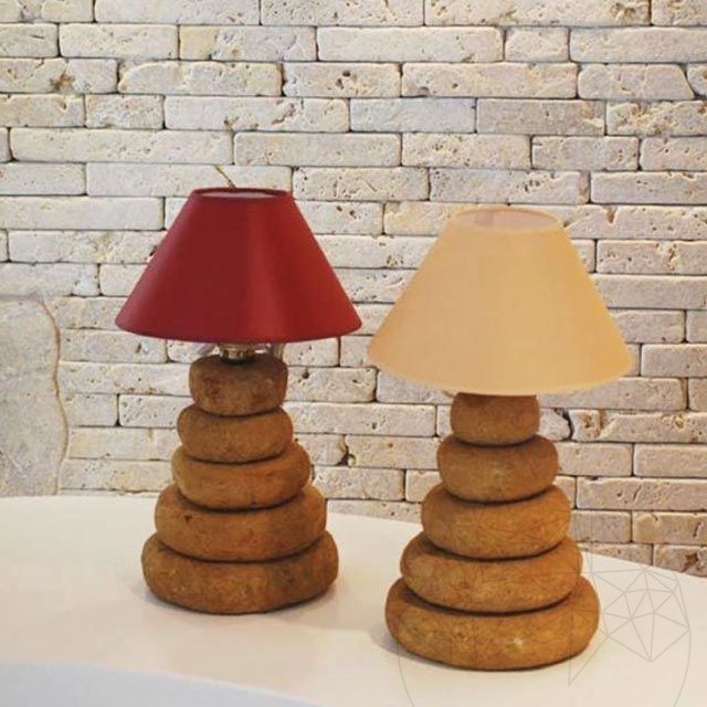 Mandras Sandstone Lamp H: 50 cm - Piatraonline UK