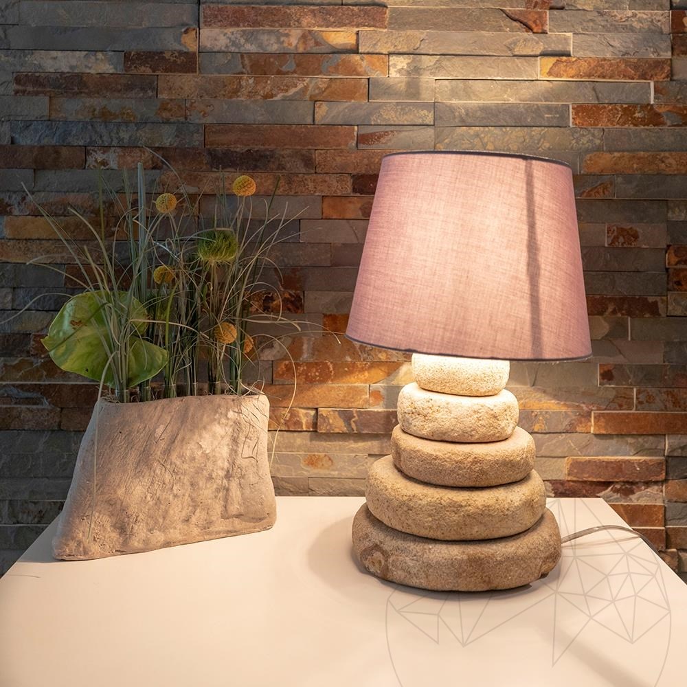 Mandras Sandstone Lamp H: 50 cm - Piatraonline UK